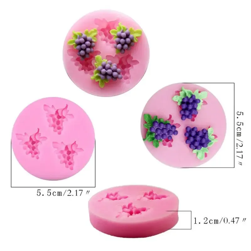 Stereo Fruit Silicone Mold 3D Grapes Shaped Casting Mold for Epoxy ...