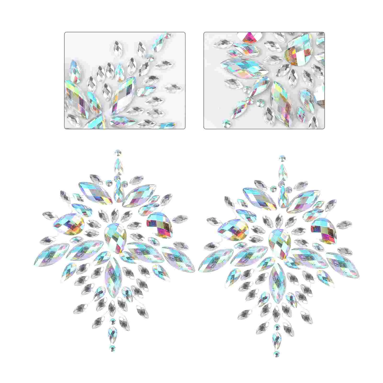 Glitter Gems Body Jewelry Stickers - Rhinestone Temporary Tattoos for ...