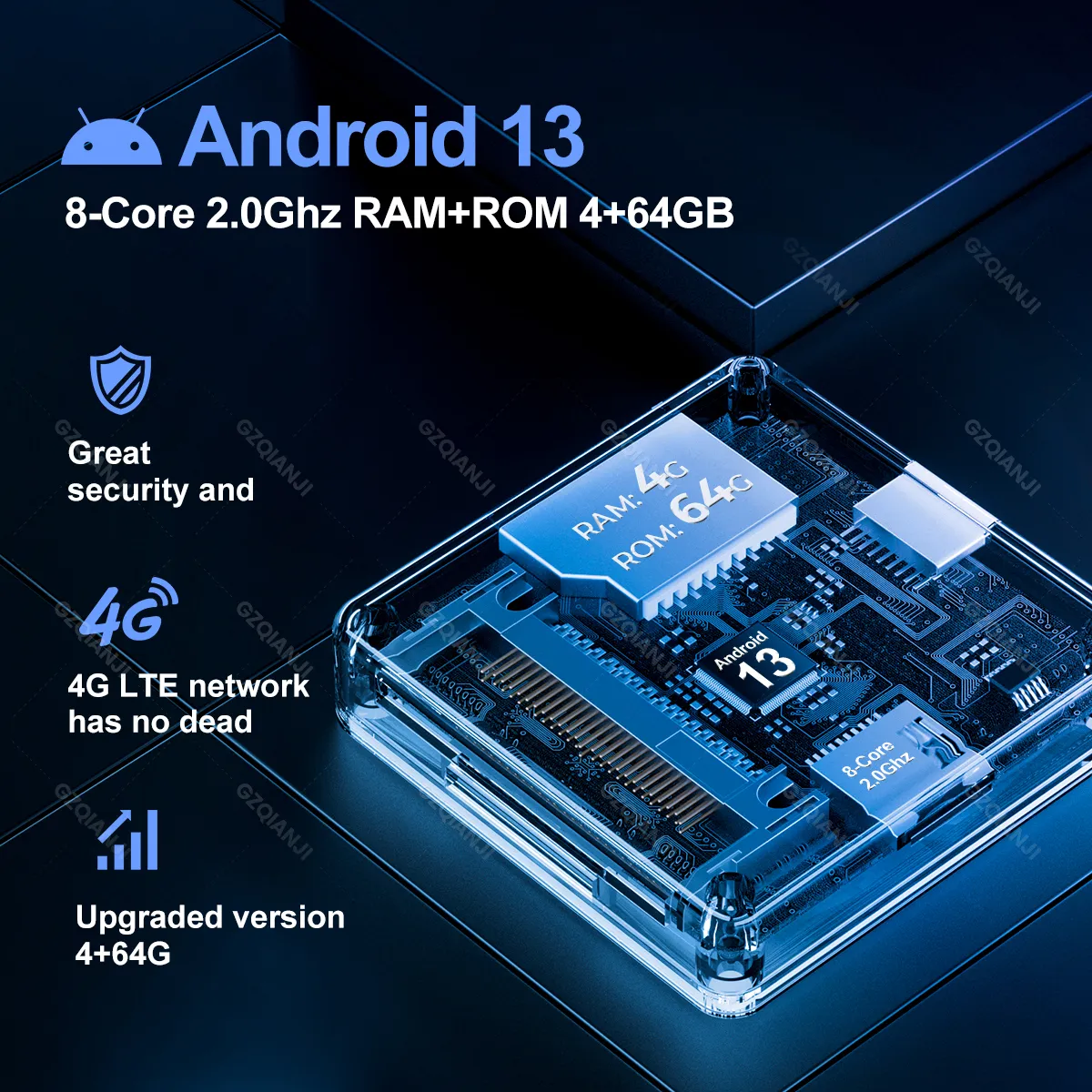 Android 13 Rugged PDA Handheld Terminal 2D Scanner Barcode Reader With Grip Pistol UHF NFC For ...