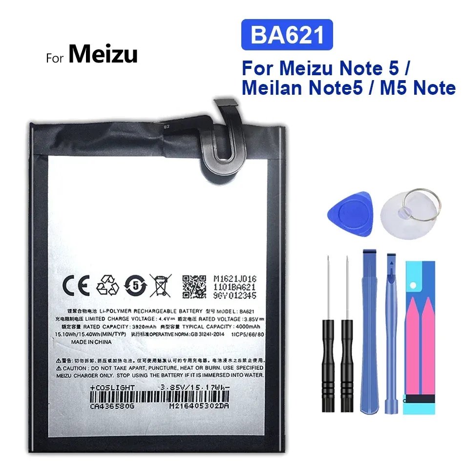 Meizu Phone Replacement Battery Compatible with Meizu U10/M3S/L Version/M3/M6 Note/M6s/M5c ...