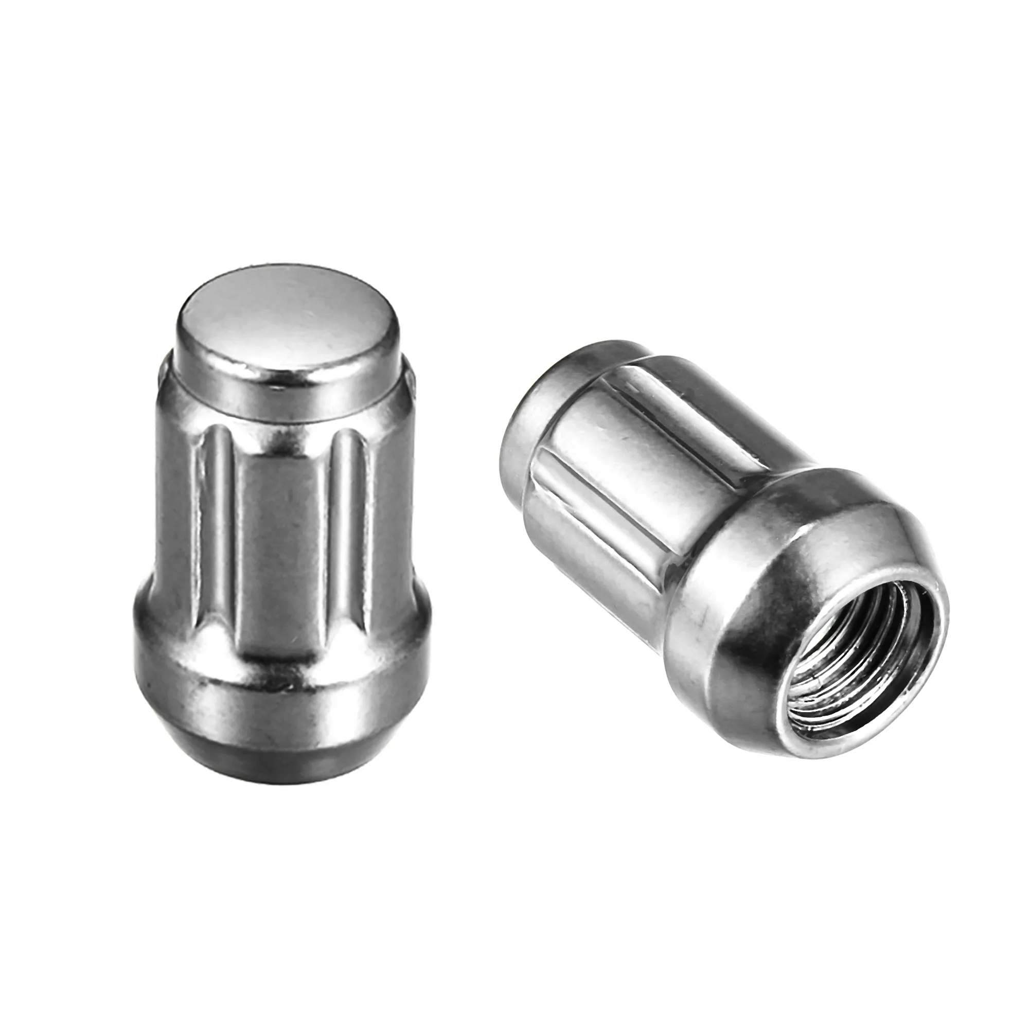 DHgate.com:5Pcs M12x1.5 Chrome Bulge Acorn Cone Seat Racing Lug Nuts with Key, Steel Wheel Bolt ...