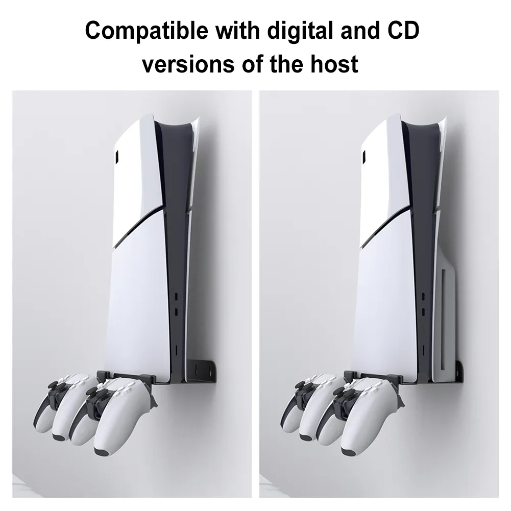 PS5 Slim Wall Mount With Controller Holders Vertical Console Stand ...