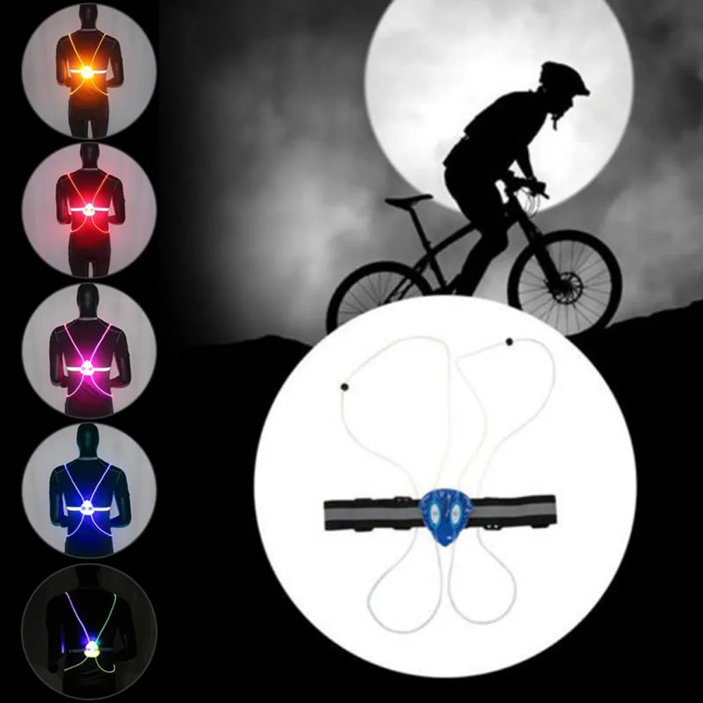 Reflective LED Flash Vest for Night Cycling Running Outdoor Activities ...