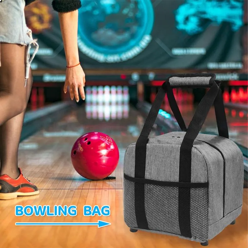Women's Double-Zip Bowling Tote Handbag for Accessories and Single Ball ...