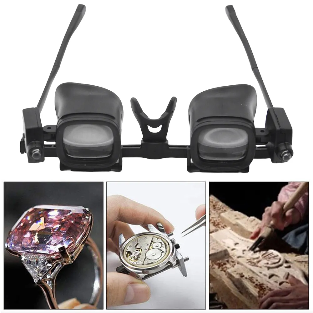 Precision Vision Headband Magnifier: 2 LED Lights, 6 Detachable Lenses ...