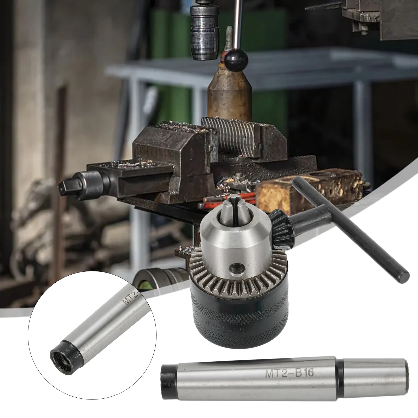 DHgate MT2 Morse Taper Drill Chuck for CNC Lathe Home Industry Lathe Tailstock MT2 Metalworking Tool Office School Business Industrial