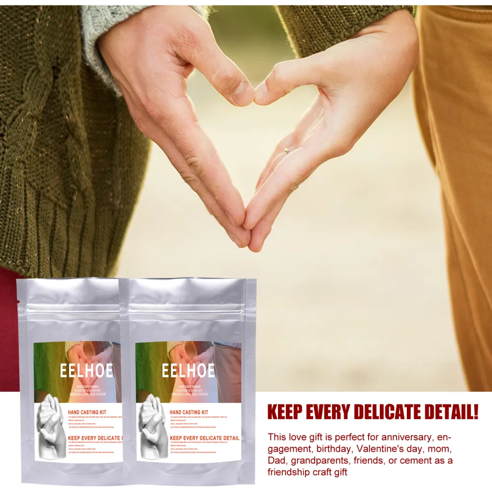 Hand Mold Mothers Day Gift Souvenir DIY Hand Foot Printing Mold Plaster ...