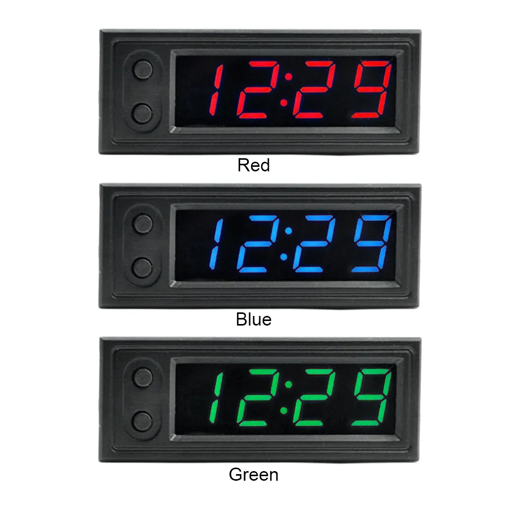 3-in-1 Multifunctional LED Car Clock: Voltage Tester, Clock ...