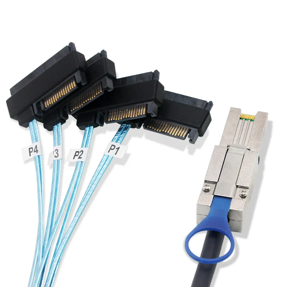 DHgate.com:2 Pack SFF-8088 to 4x SFF-8482 SAS Hard Drive Data Cable, 29 ...