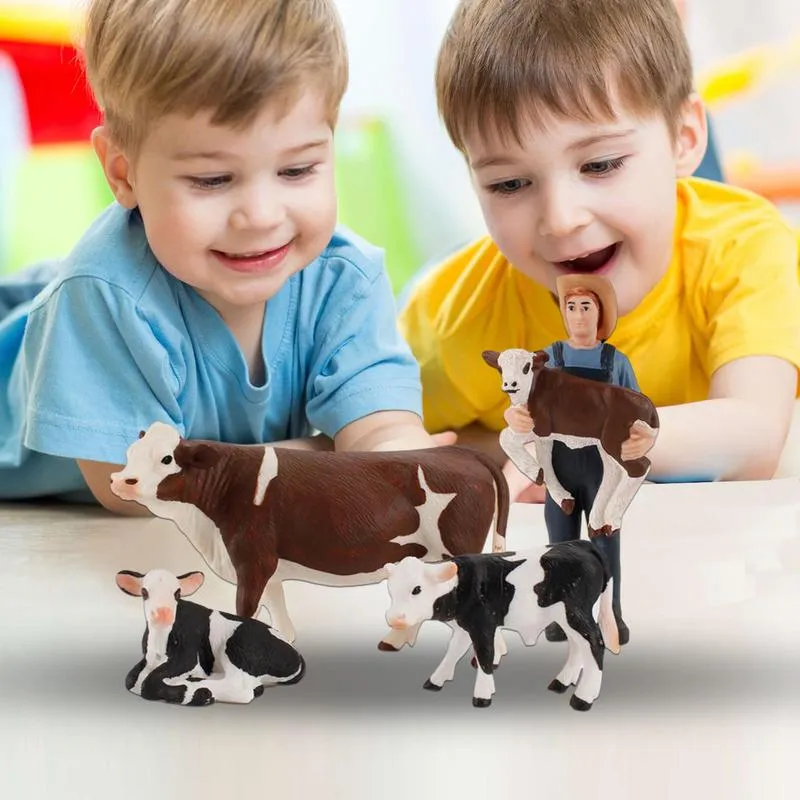 DHgate.com:4Pcs Realistic Holstein Cow Figurines|Educational Farm Toys ...