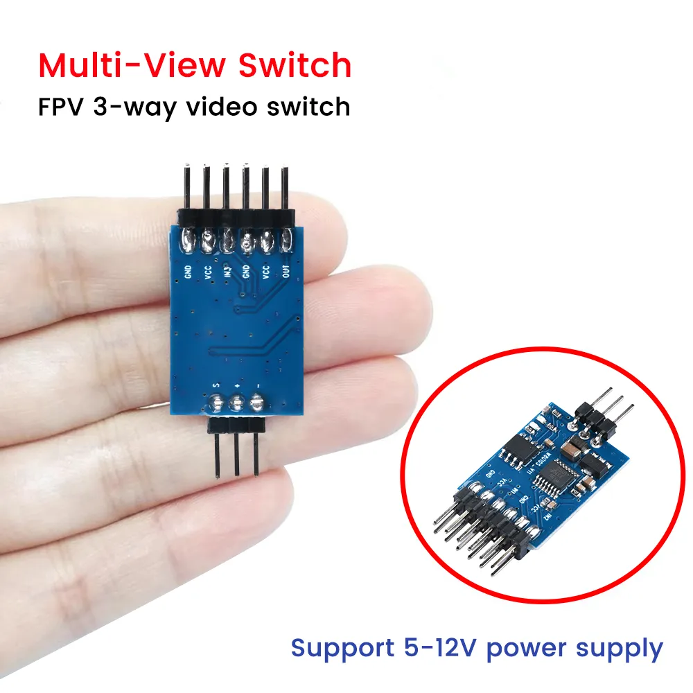 DHgate.com:3-CH Video Switcher Module 5.8G FPV Transmitter Camera ...