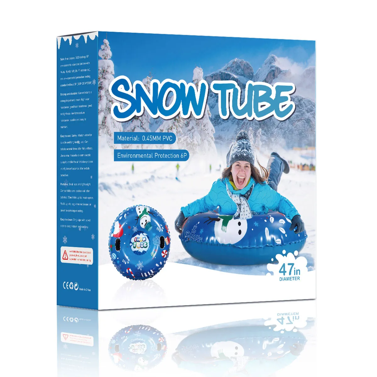 DHgate.com:Snow Sled: Inflatable 120cm Snow Tube Snow Ring for Skiing ...