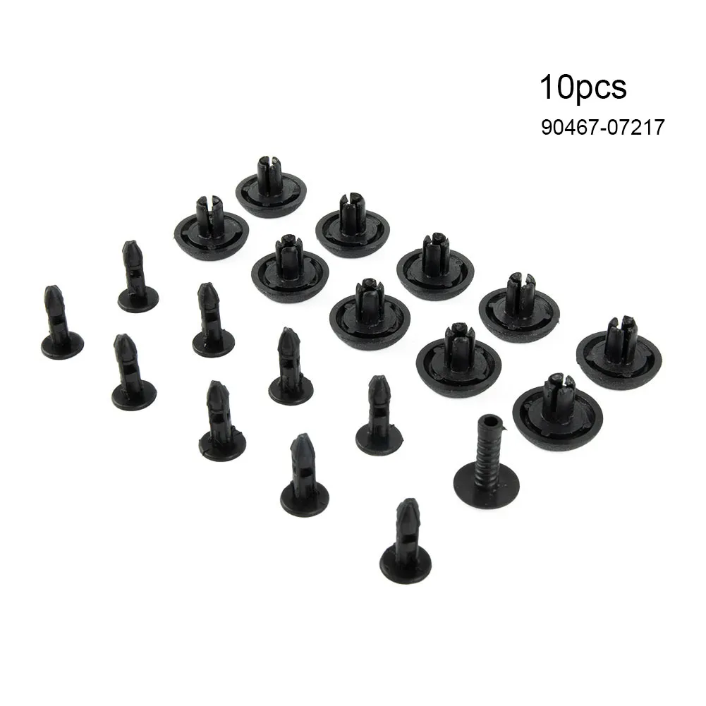 DHgate.com:10Pcs 7mm Black Car Clips Engine Cover Clip Radiator Support ...