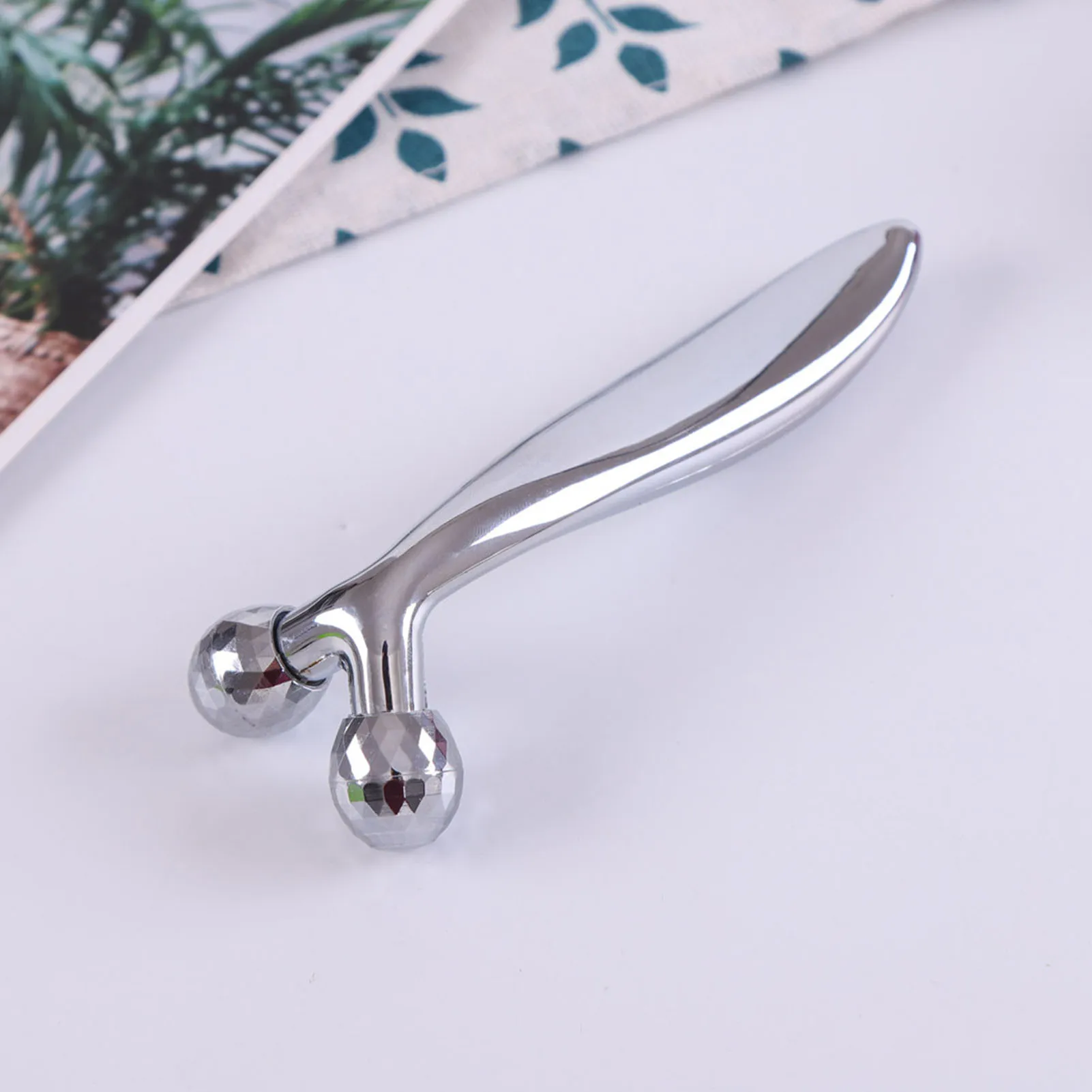 3D Face Massager Roller for Skin Tightening with Natural Jade Stone for ...