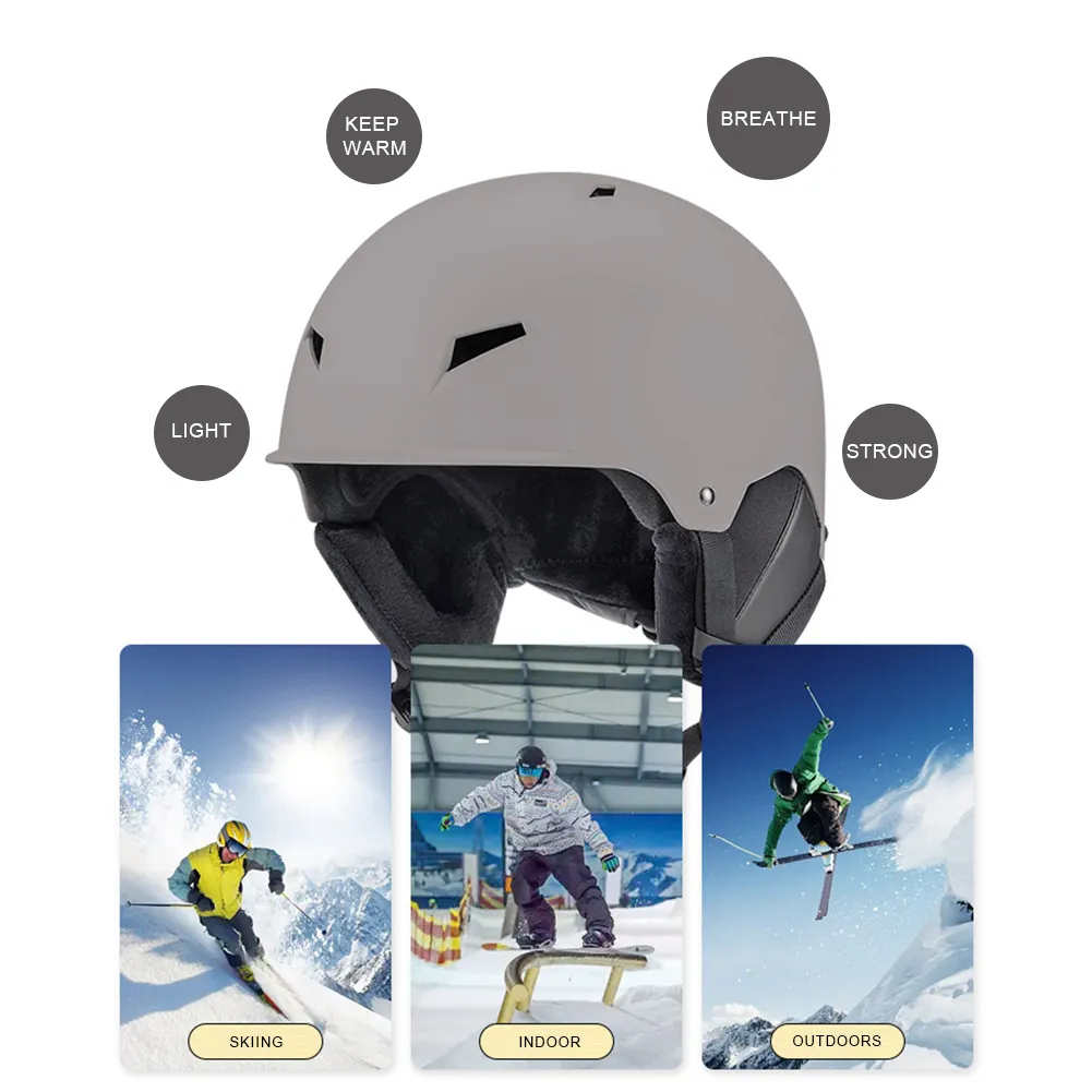 Professional Snowboard Helmet with 8 Vents, Integrally Molded ABS EPS ...