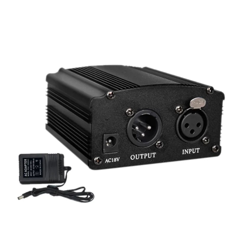 Professional 48V DC Phantom Power Supply for Studio Recording Condenser ...