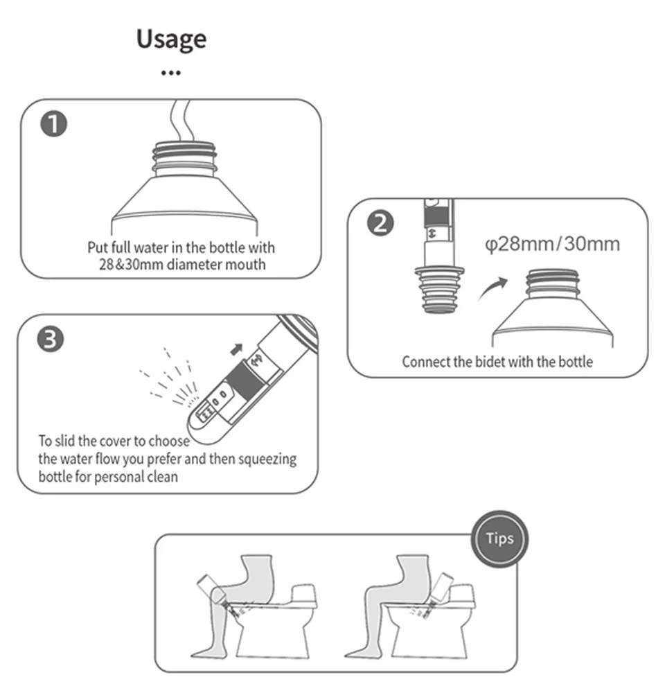 DHgate.com:8-Hole Portable Travel Bidets - Adjustable Water Flow Bidets ...
