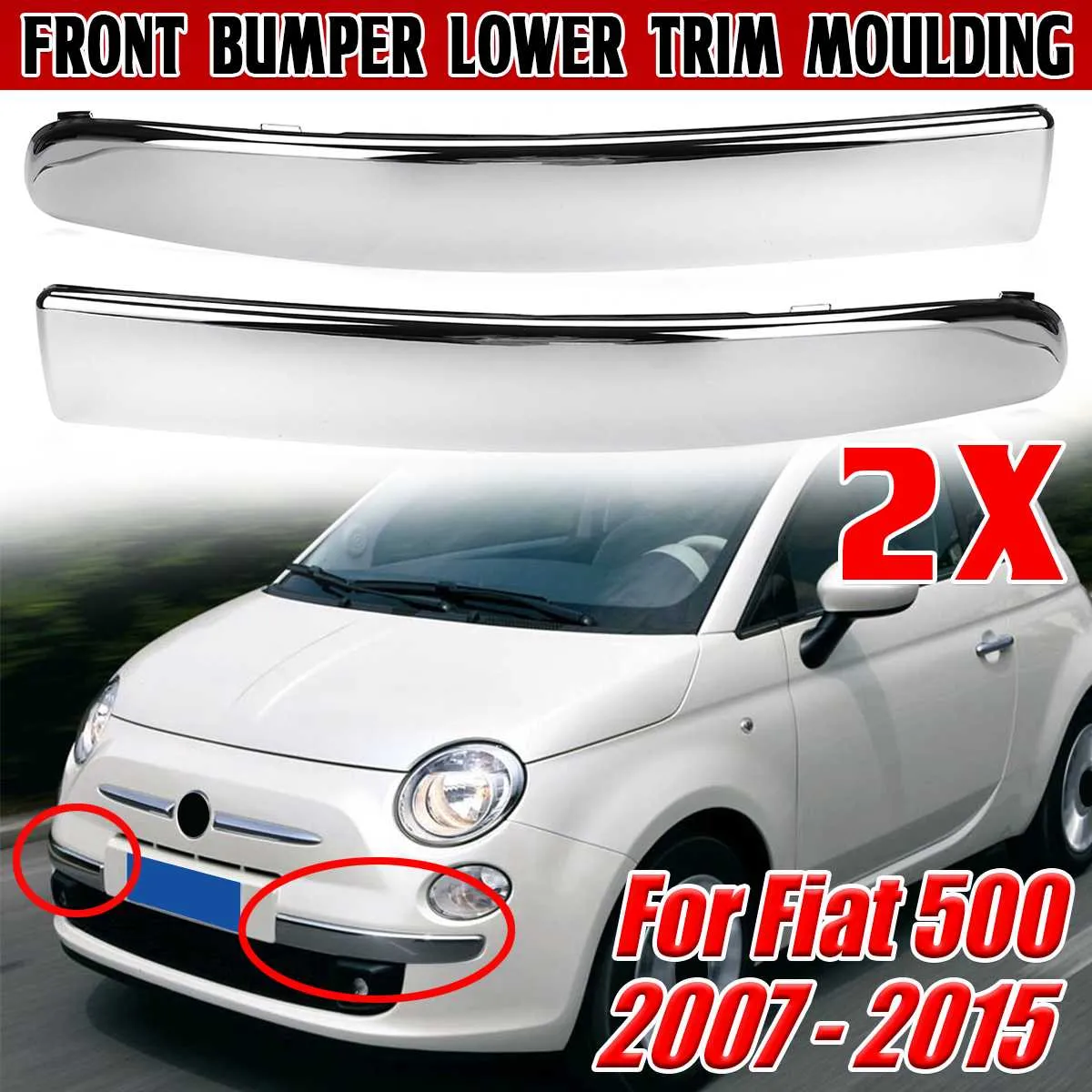 Car Interior Moulding Trim: Durable Front Bumper Lower Cover, Chrome ...