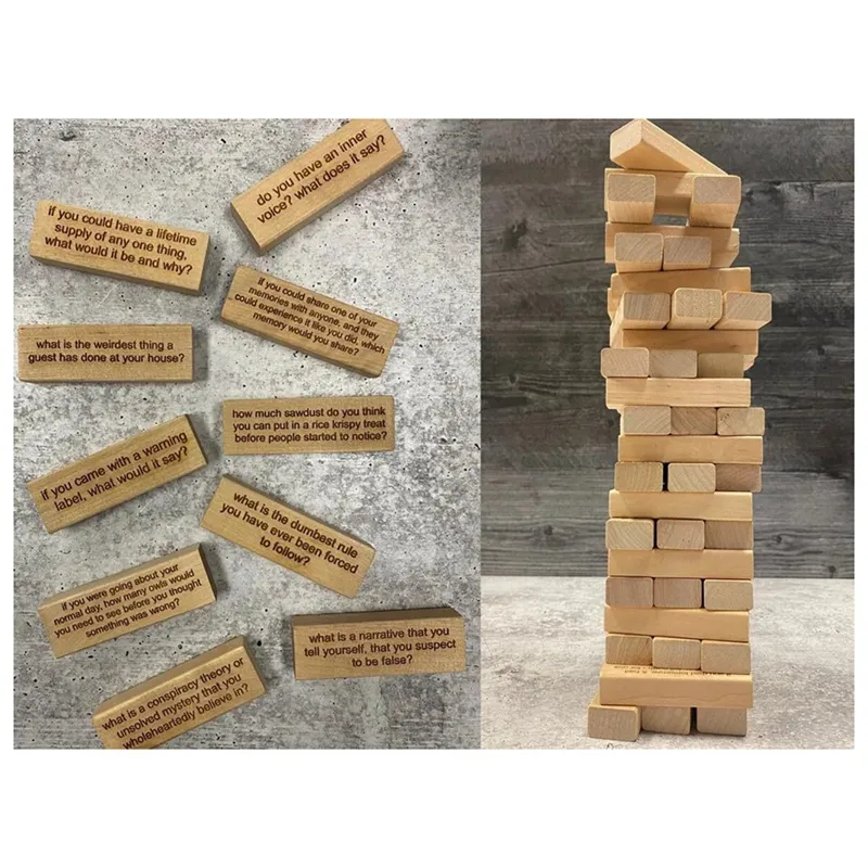 DHgate.com:54Pcs Wooden Blocks Stacking Tumbling Tower Game with ...