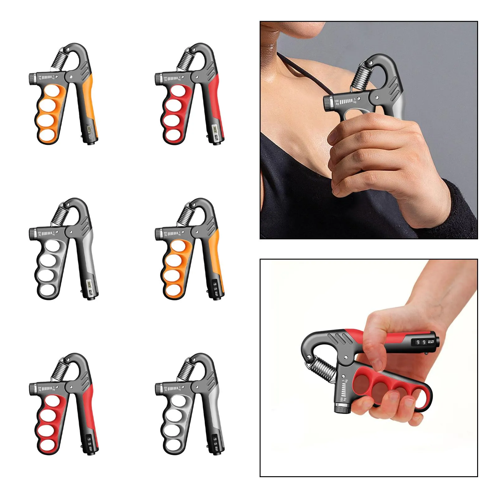 Grip Hand Strengthener: Adjustable Hand Finger Exerciser, 5 100kg ...