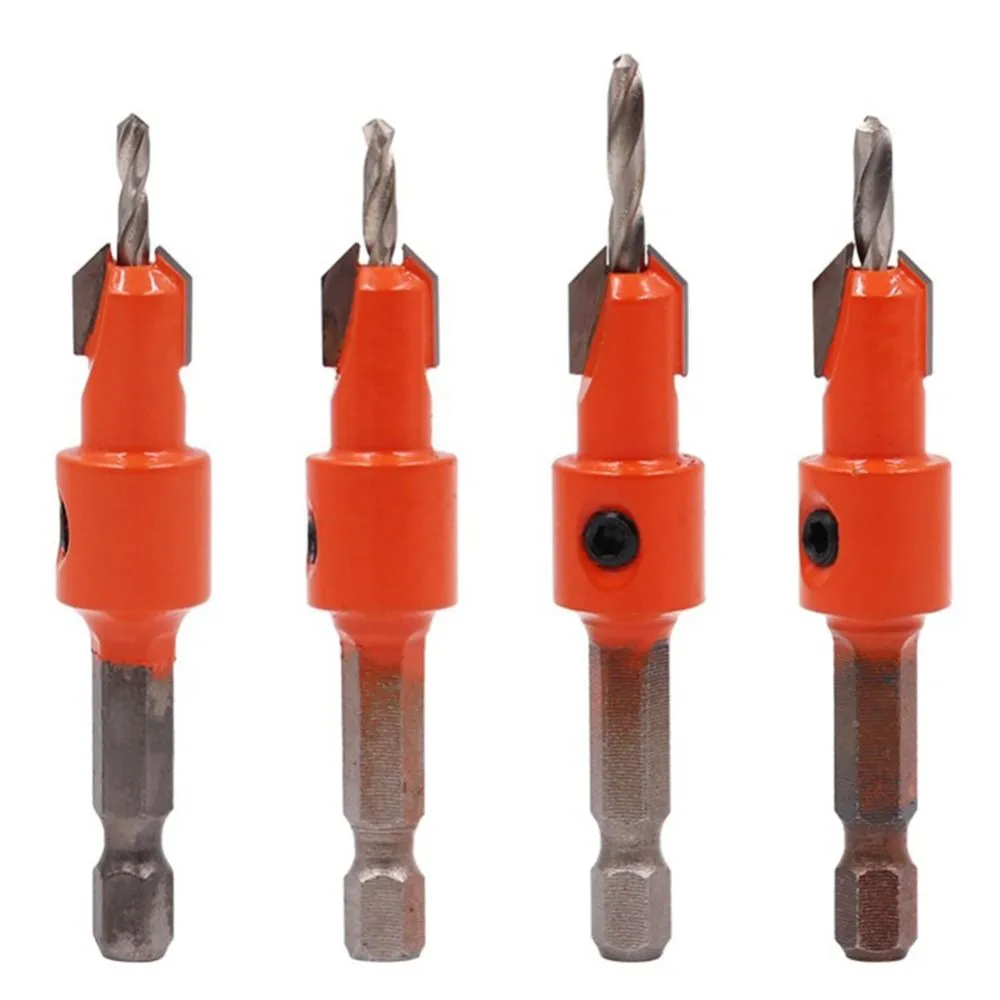 Woodworking Hex Shank Countersink Step Drill Bit 1/4 in Home DIY Tools ...