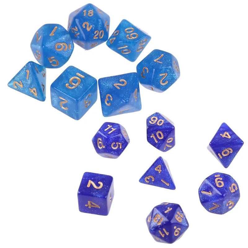 DHgate.com:Glitter Double-Sided D20 Polyhedral Acrylic Dice Set for ...