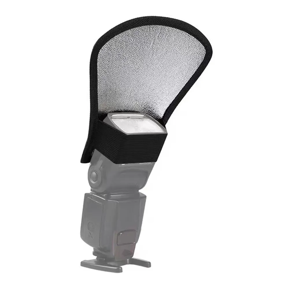 2-in-1 Flash Diffuser Silver/White Camera Flash Diffuser Reflector for ...