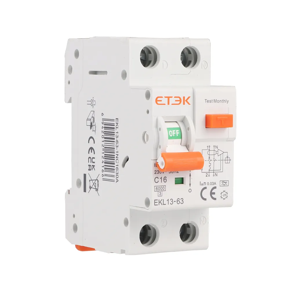 Wholesale ETEK Low Voltage RCBO 30mA 1p+N RCBO Residual Current Circuit Breaker From Ddmyfeb ...