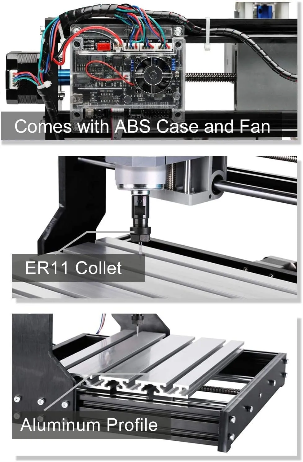 Genmitsu CNC 3018-PRO 3-Axis Router Kit with GRBL Control for Plastic ...