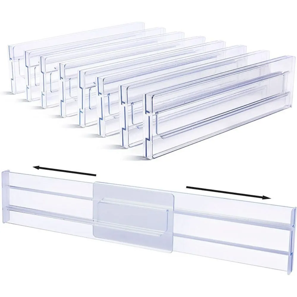 Expandable Drawer Dividers 10-Pack, DIY Plastic Drawer Organizers for ...
