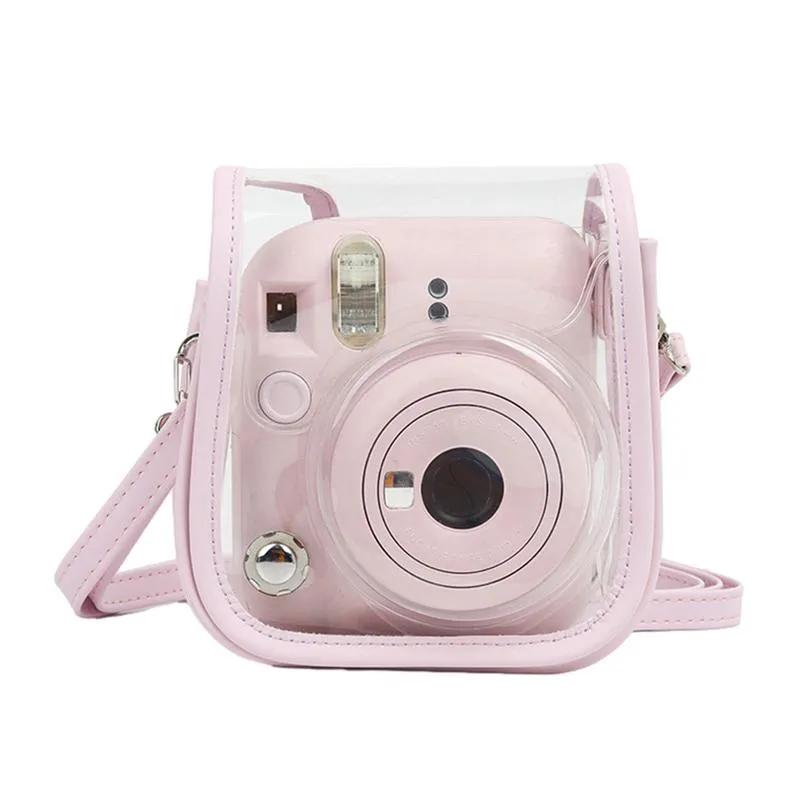 Camera Protective Case, Clear PU Leather Soft Cover Travel Bag with ...