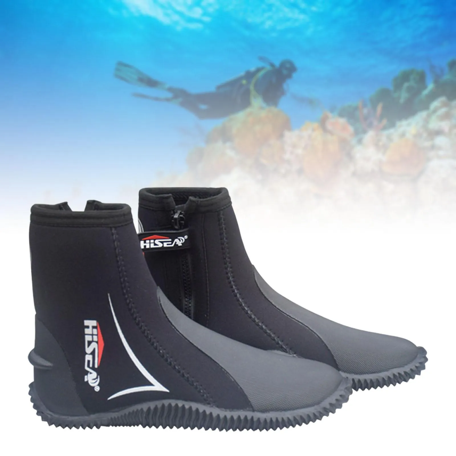 5mm Neoprene Scuba Diving Booties Water Sports Swim Surf Shoes for ...