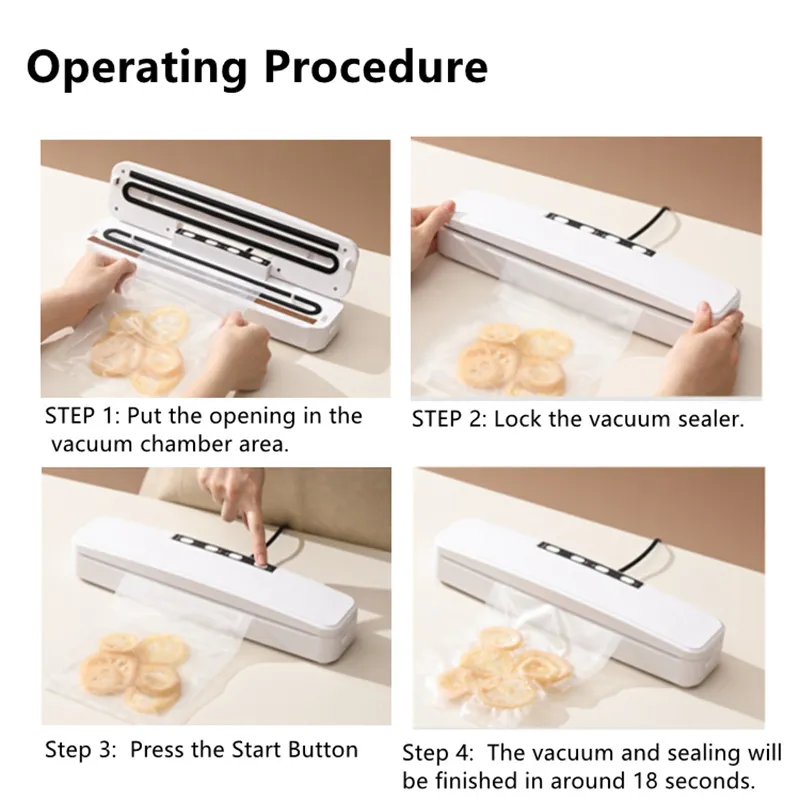 Vacuum Sealer Packaging Machine for Food Storage with Dry & Moist Food ...