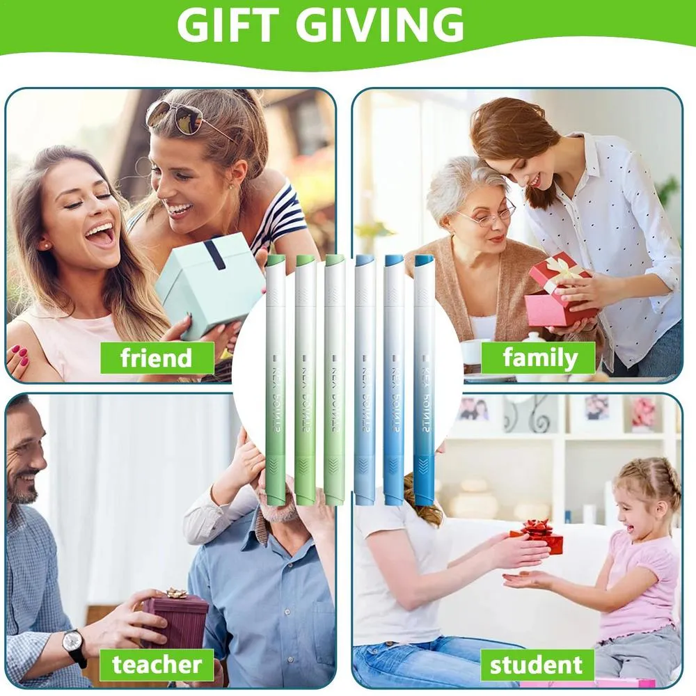 6-Pack Dual-Tip Mild Color Markers | Double-Ended Highlighters for ...