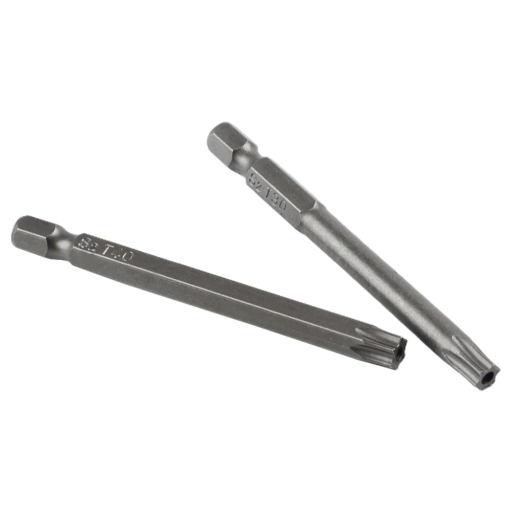 Torx Screwdriver Bit Set: 6.35mm Hex Shank Security Tip Magnetic Driver ...