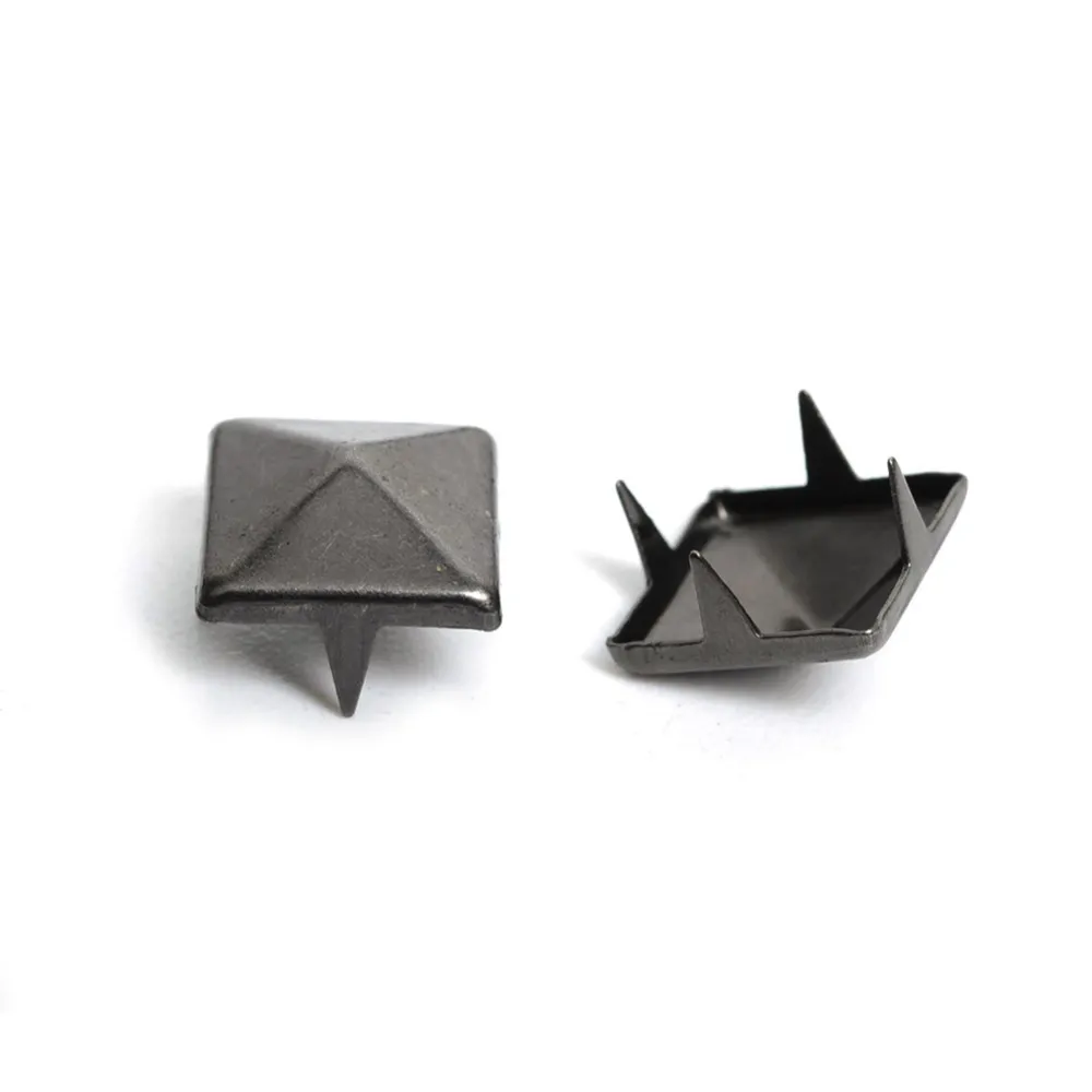 DHgate.com:100 Pack 10mm Black Metal Square Studs and Spikes for DIY ...