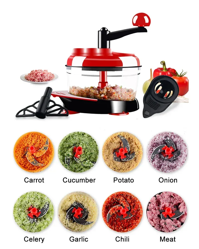 2L Manual foody processor Blender for Minced Meat and Vegetables ...