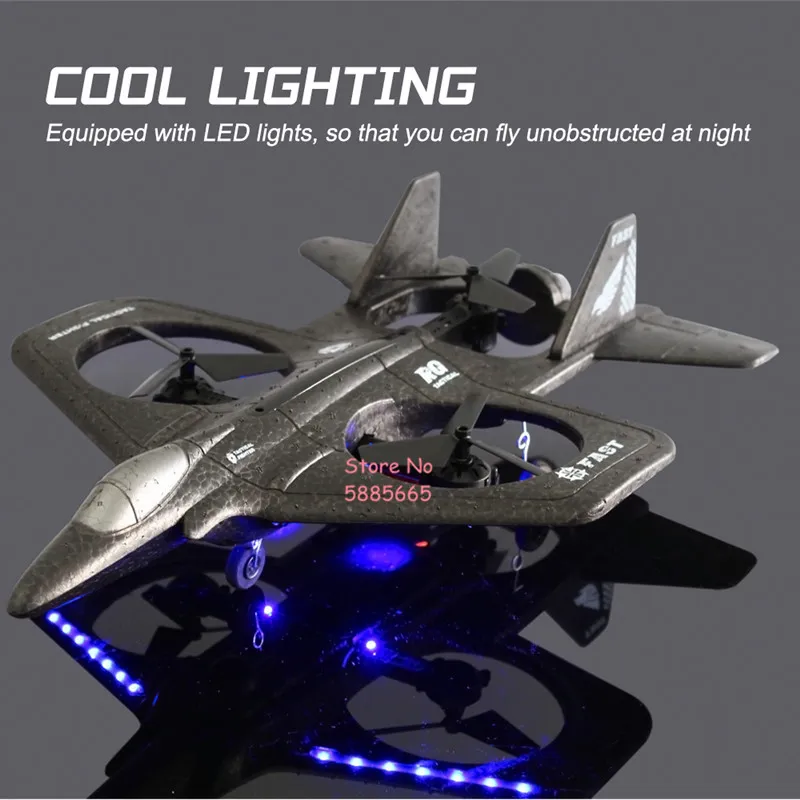 4K digital camera Aerial Remote Control RC Plane Fighter Model with 2 ...