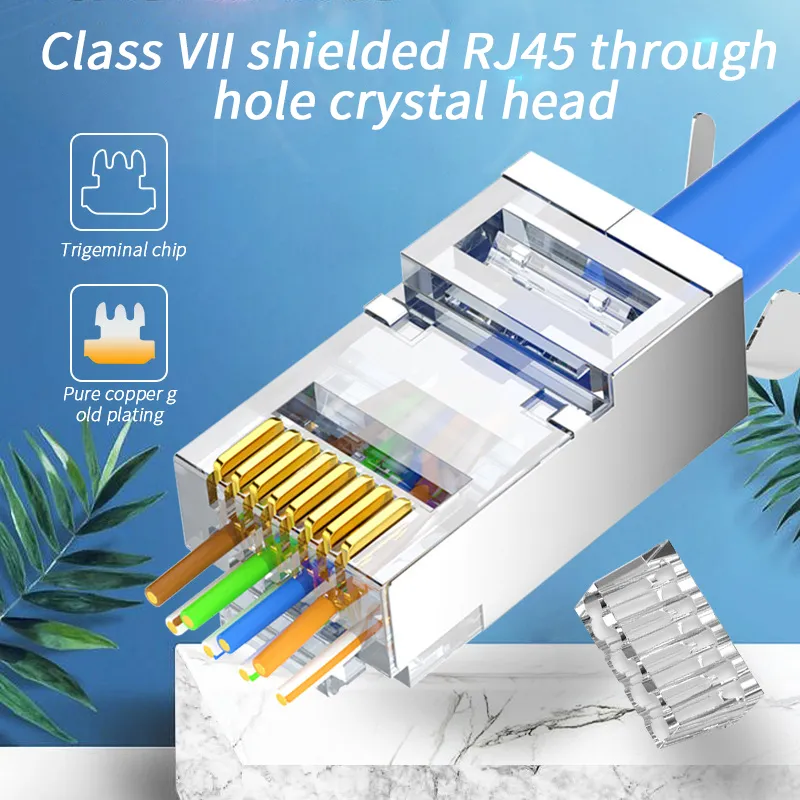 RJ45 Cat7 Connector 8P8C UTP/FTP Gold Plated Network... From Ddmyjul ...