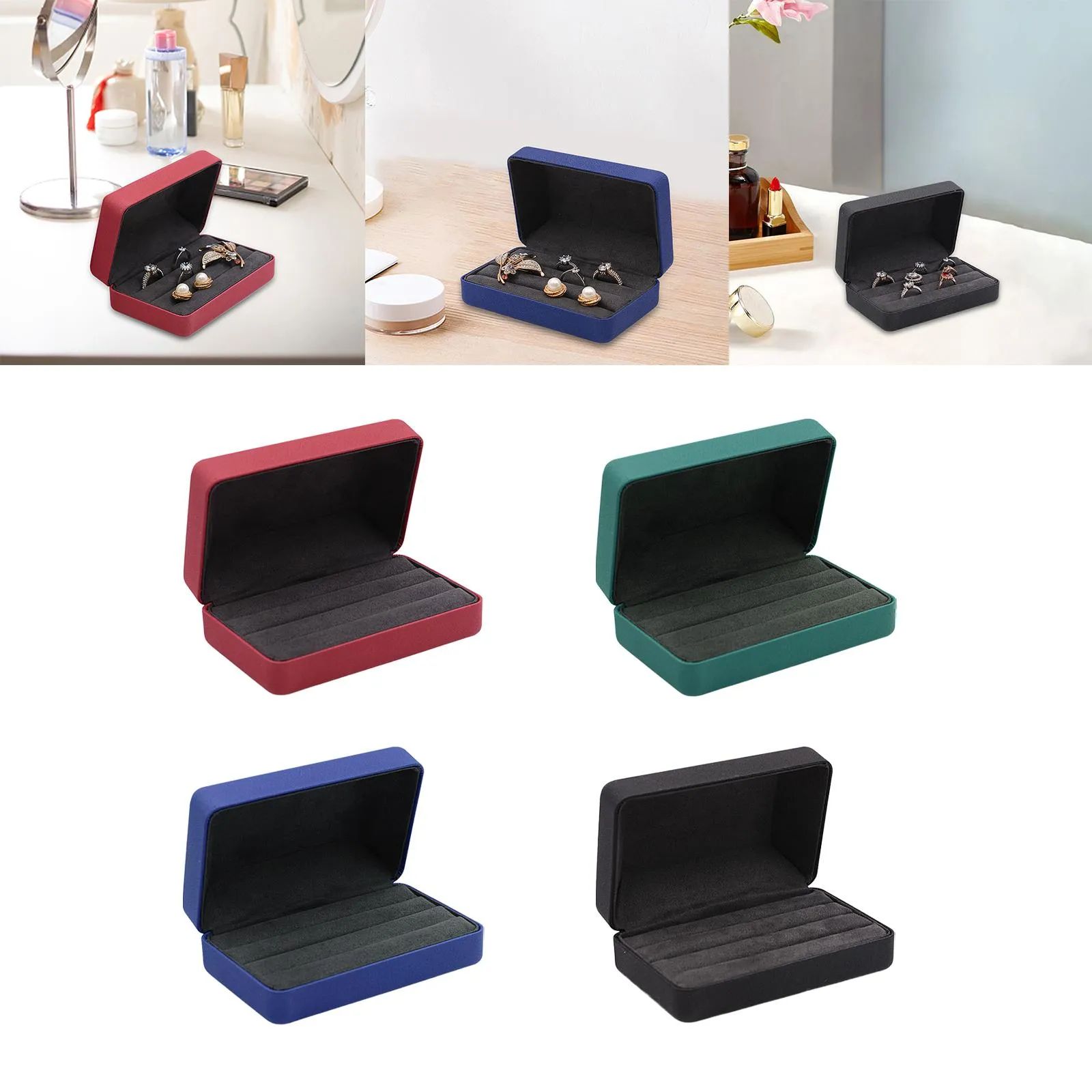 Elegant Ring Organizer Tray | Jewelry Display Case | Storage Box for ...