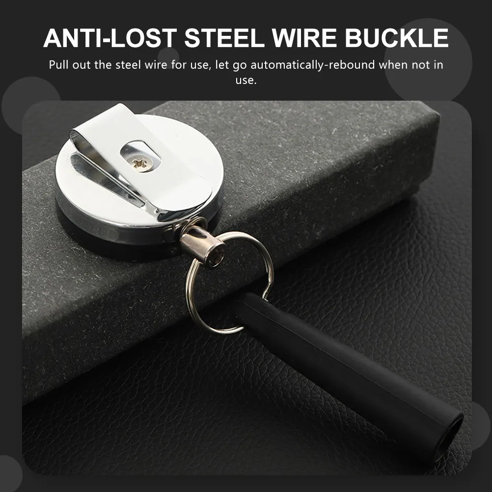 Retractable Pen Holder Keychain with Anti-Loss Buckle, Pen Cap, Waist ...