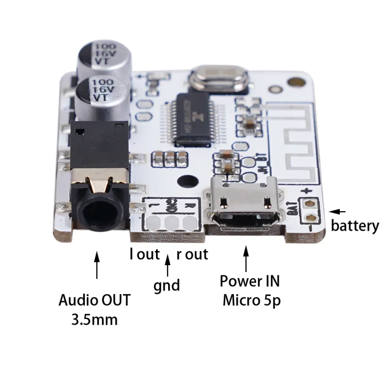 2-Pack JL6925A Bluetooth 5.0 Audio Receiver Module: Wireless Music ...