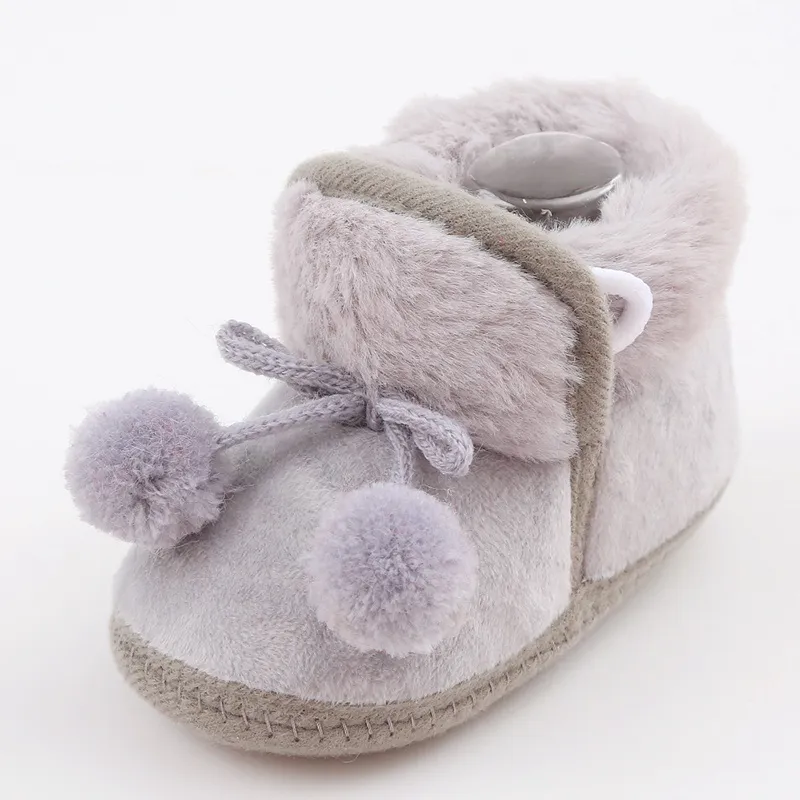 Baby Fluffy Snow Boots: Soft Warm Toddler Crawling Shoes for Winter ...