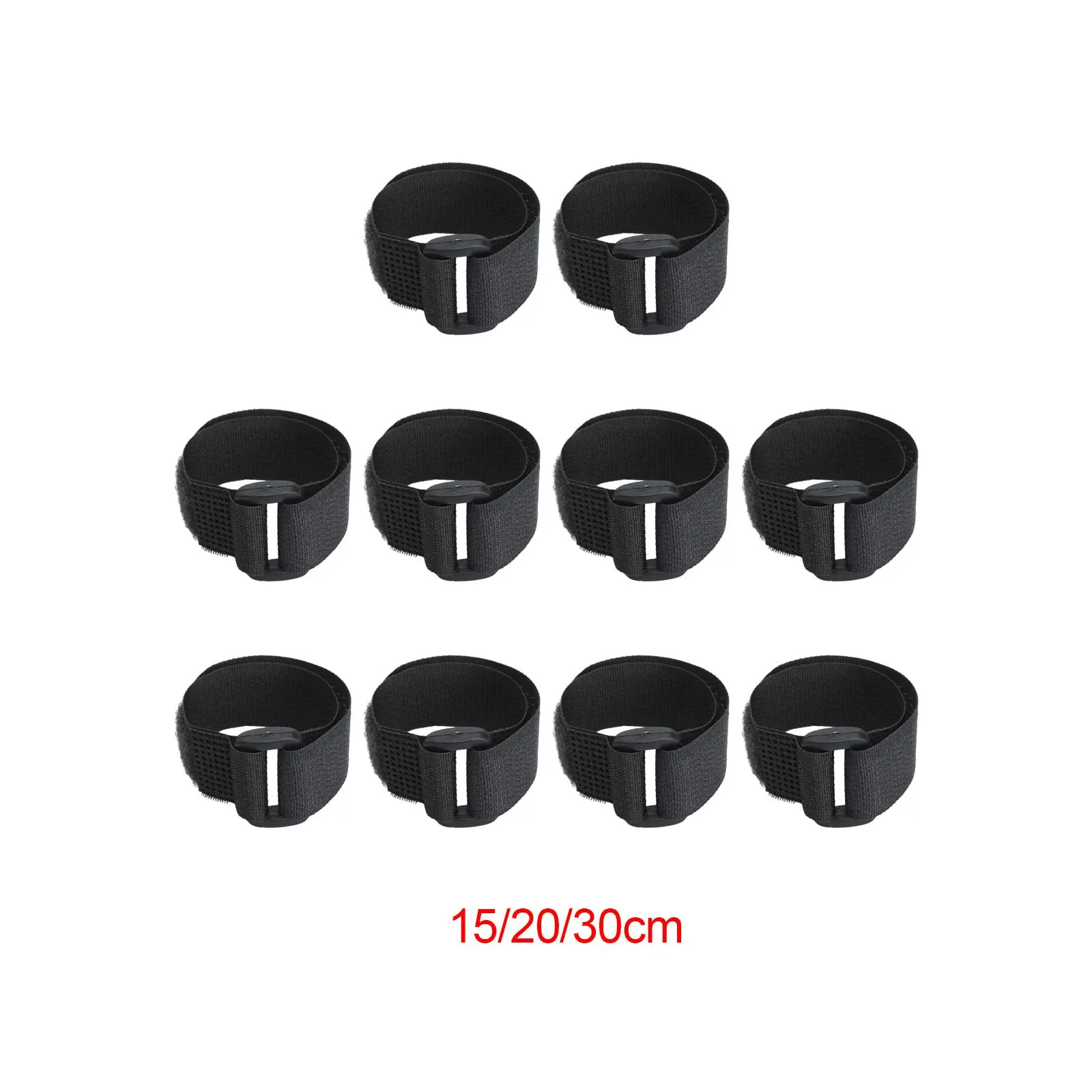 10x Reusable Cable Ties Hook and Loop Cable Holder Fastening Straps for ...