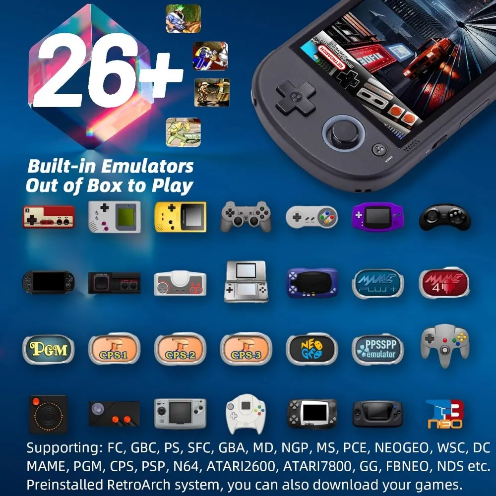 Trimui Smart Pro 4.96 Inch Handheld Game Console 16,000 Games Portable ...
