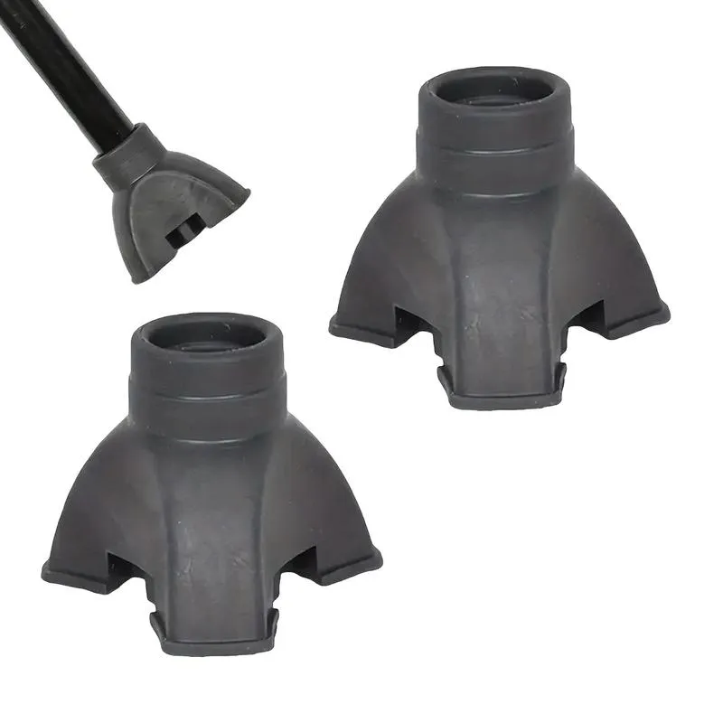 3-Prong Rubber Cane Tips for Walking Sticks, Hiking Canes, Crutches ...