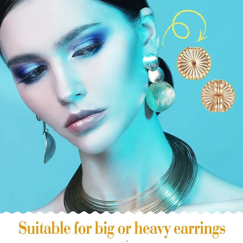 Earring Backs For Droopy Ears 6-Pair Earring Lifters For Heavy Earrings ...