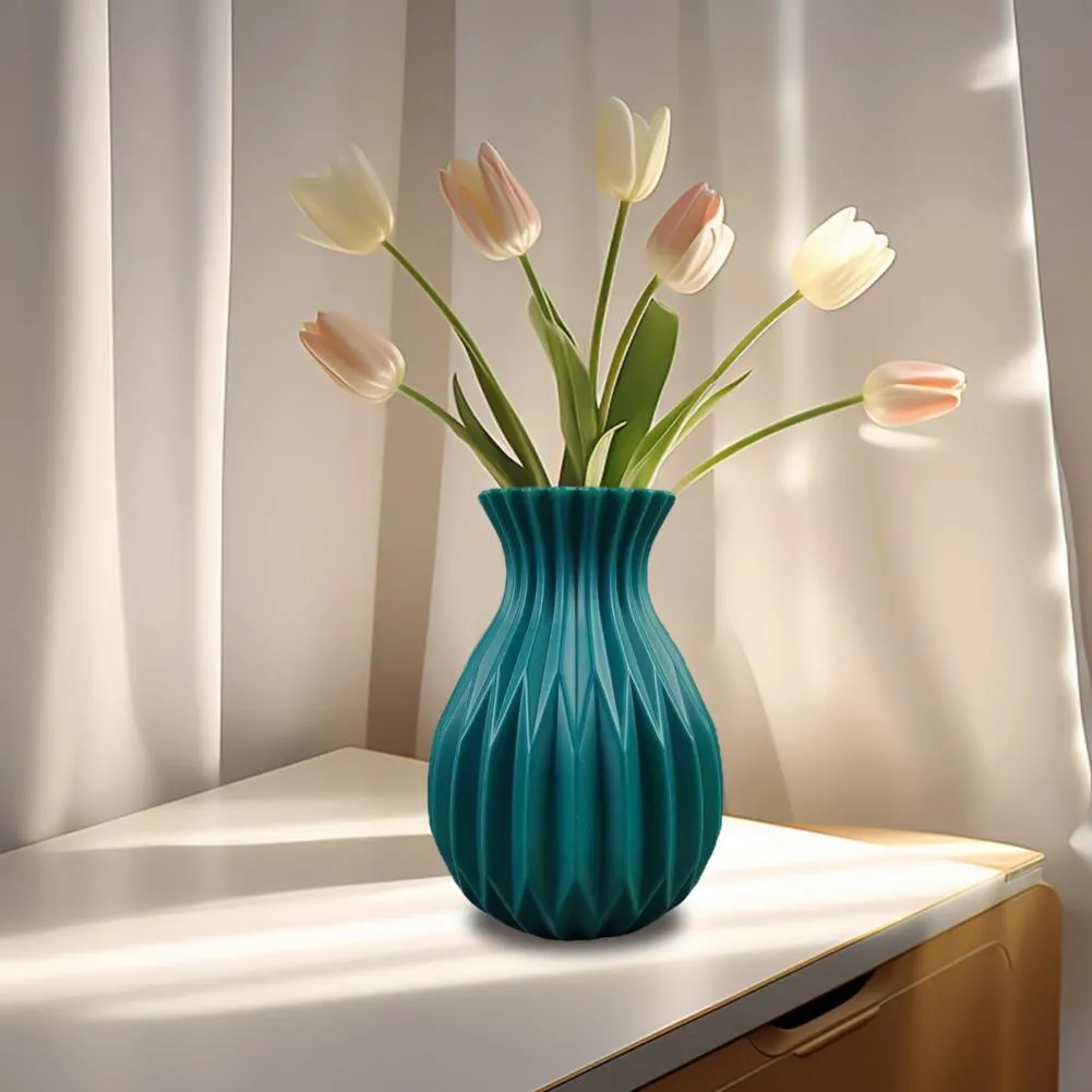 17cm Plastic Cylinder Flower Vase for Nordic Style Home Decoration and ...
