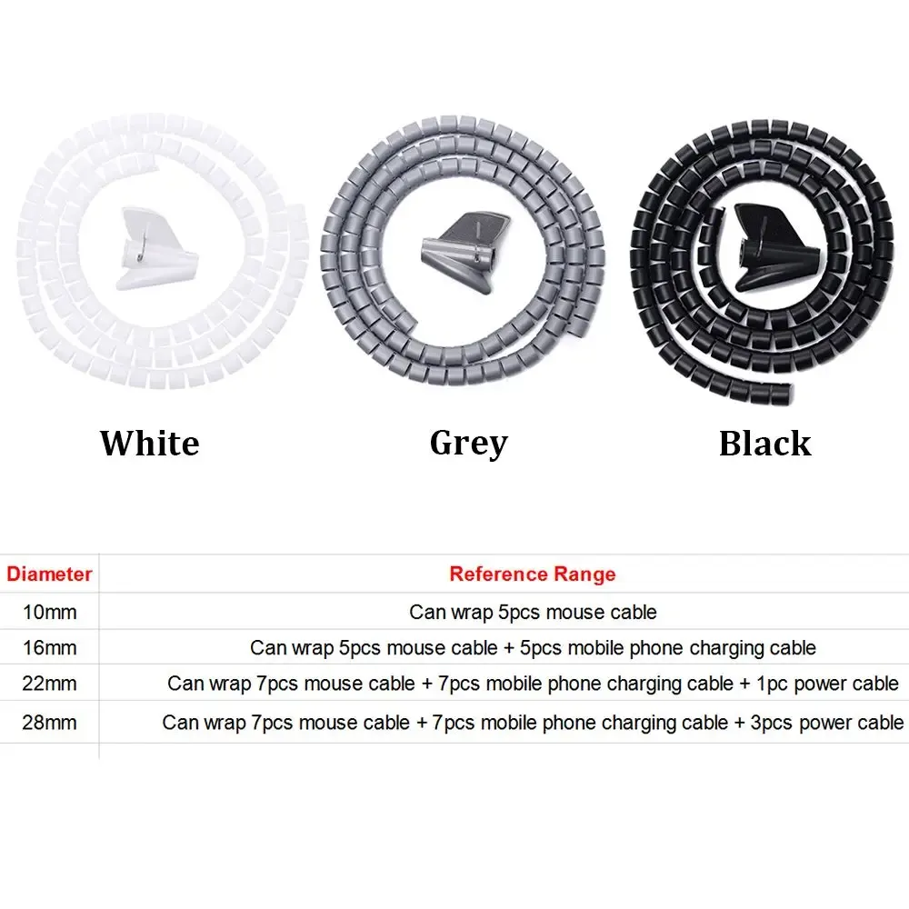 Flexible Spiral Cable Organizer Durable Cord... From Ddmyhome, $22.6 ...