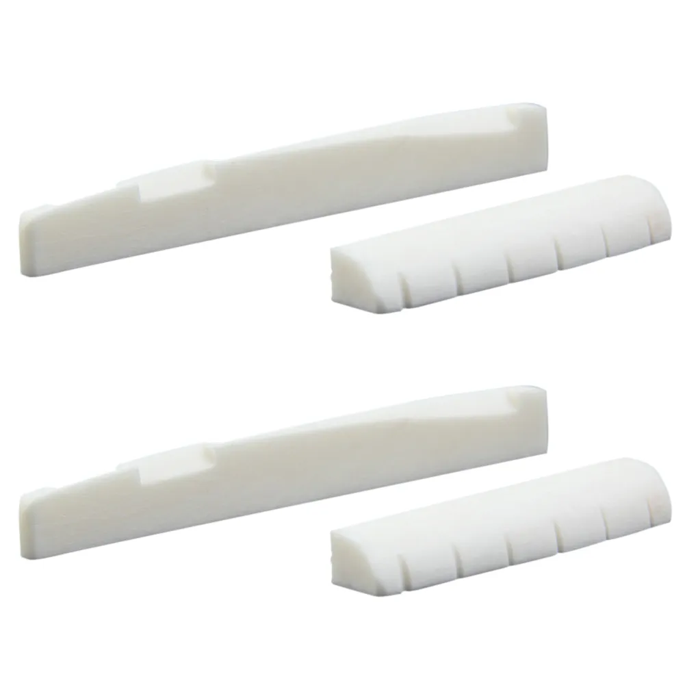 Premium Bone Bridge Saddle Nut Set for 6-String Acoustic Guitar ...